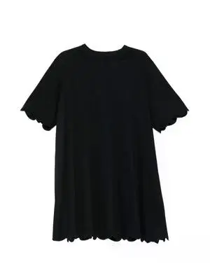 JNBY Crew-neck Short-sleeves Mini Dress - Black