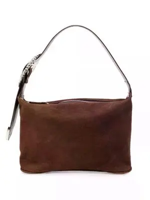 Toga Western-buckle Suede Tote Bag - Black