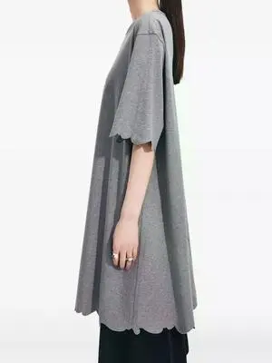 JNBY Crewneck Mini Dress With Scalloped Edges