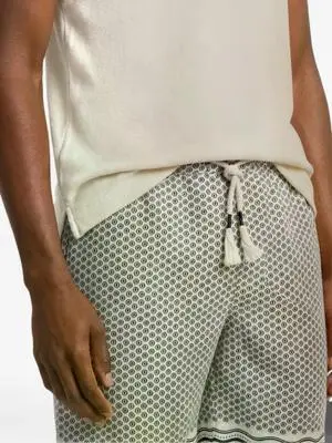 Orlebar Brown Sonoran Geometric-print Linen Deck Shorts