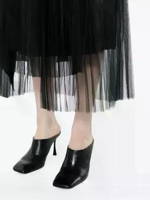 JNBY Sheer Mesh Pleated Midi Skirt