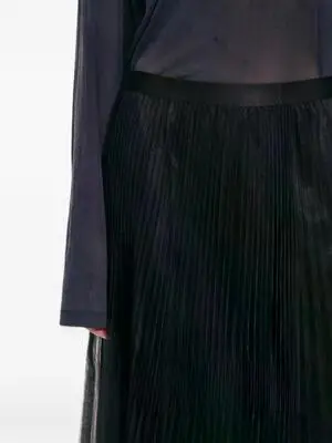 JNBY Sheer Mesh Pleated Midi Skirt