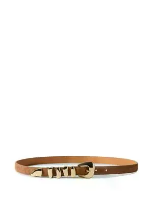 Claudie Pierlot Suede-finish Western-style Belt - Neutrals