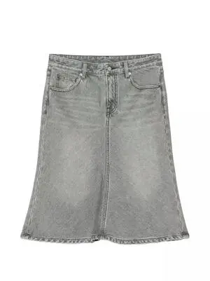 JNBY Fishtail-hem Midi Skirt - Grey