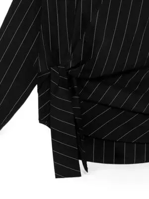 JNBY Pinstripe-pattern Tie-front Blouse