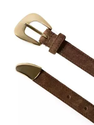 Claudie Pierlot Suede-finish Buckle-fastening Belt - Brown