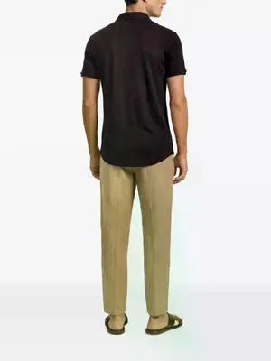Orlebar Brown Sebastian Linen Polo Shirt - Brown