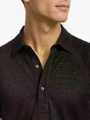 Orlebar Brown Sebastian Linen Polo Shirt - Brown