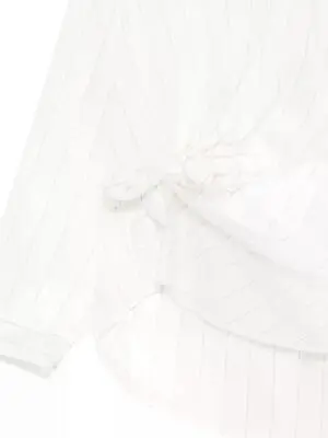 JNBY Tie-front Striped Blouse