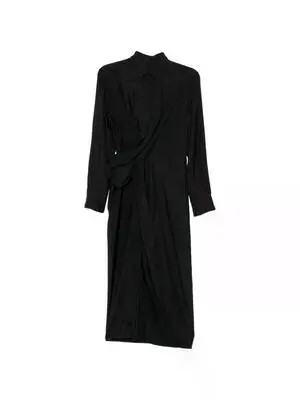 JNBY Twist-detail Long-sleeve Dress - Black