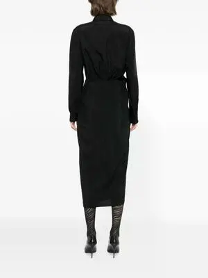 JNBY Long Sleeve Twist Detail Midi Dress