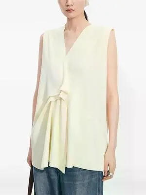 JNBY Pleated V-neck Vest