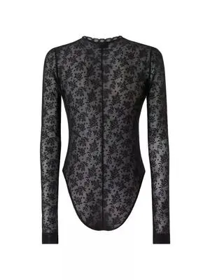 Pinko Floral-lace V-neck Bodysuit
