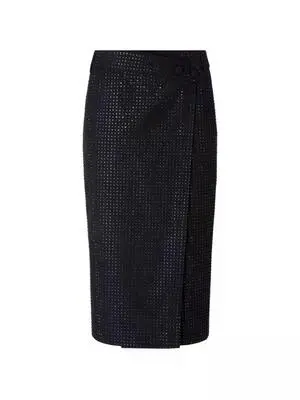 Pinko Rhinestone-embellished Wrap Skirt - Blue