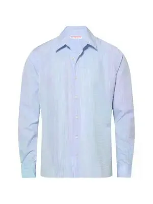 Orlebar Brown Justin Seersucker-stripe Shirt - Blue