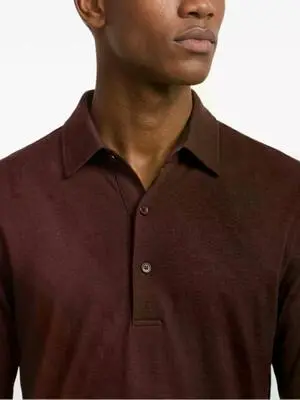 Orlebar Brown Sebastian Long-sleeve Polo Shirt - Brown