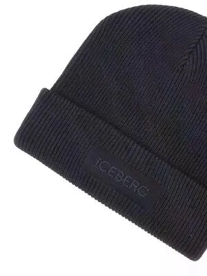 Iceberg Ribbed-knit Beanie Hat - Blue
