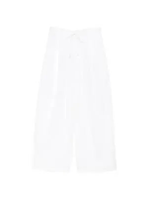 LESS Cotton Wide-leg Trousers - White