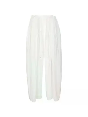 LESS Cotton Wide-leg Trousers - White