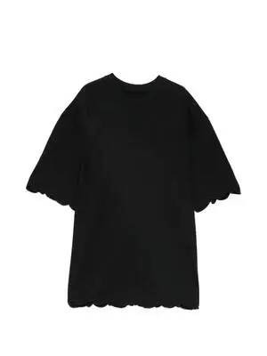 JNBY Lace-trim Embroidered T-shirt - Black