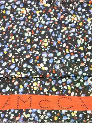 Stella McCartney Splatter-print Frayed Scarf - Black