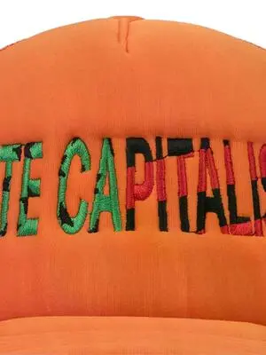 DENIM TEARS Late Capitalism Trucker Hat - Orange