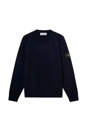 Stone Island 5100007 Stretch Rws Wool Jumper - Blue
