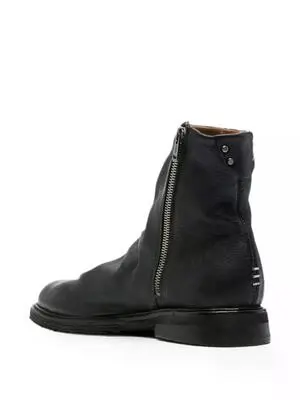 A.S.98 Ruched Leather Ankle Boots