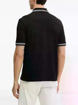 Armani Exchange Striped-trim Logo-print Polo Shirt
