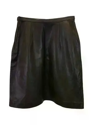 Valentino Garavani Overlap Leather Skirt