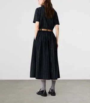 Maje Rhinestone-embellished Midi Skirt