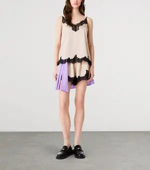 Maje Lace Trim Cami Top