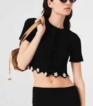 Maje Short-sleeve Daisy Cardigan