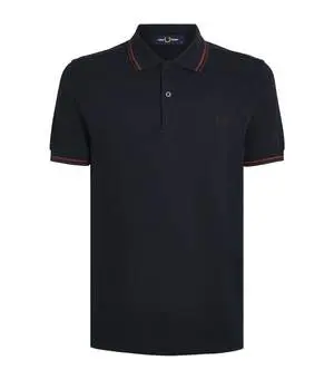 Fred Perry Cotton Twin Tipped Polo Shirt - Navy