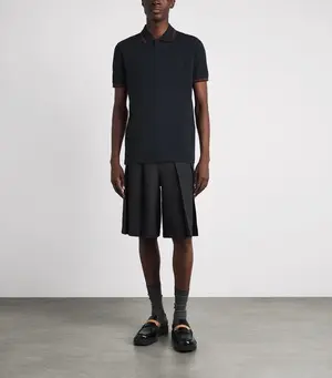 Fred Perry Cotton Twin Tipped Polo Shirt - Navy