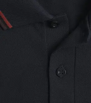 Fred Perry Cotton Twin Tipped Polo Shirt - Navy
