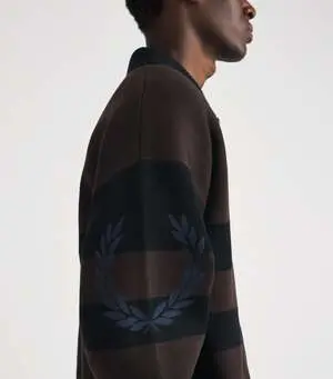 Fred Perry Cotton Stripe Zip-up Cardigan