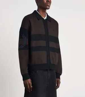Fred Perry Cotton Stripe Zip-up Cardigan