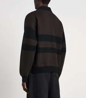 Fred Perry Cotton Stripe Zip-up Cardigan - Brown