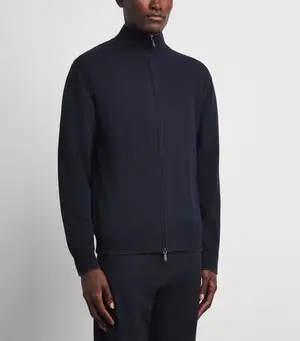N.peal Organic Cashmere Knightsbridge Zip-up Cardigan