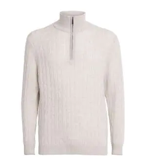 N.peal Organic Cashmere Albemarle Sweater - Grey