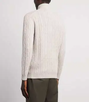 N.peal Organic Cashmere Albemarle Half-zip Sweater