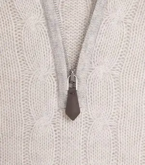 N.peal Organic Cashmere Albemarle Half-zip Sweater