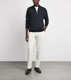 N.peal Cashmere Quarter-zip Temple Sweater