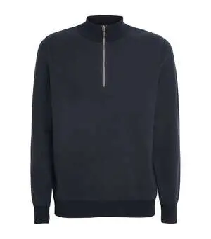N.peal N.Peal Cashmere Quarter-Zip Sweater Navy