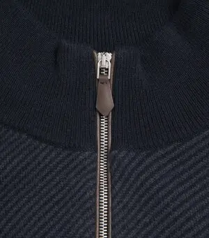 N.peal Cashmere Quarter-zip Sweater - Navy