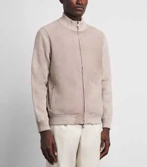 N.peal Suede-trim Cashmere Davos Jacket