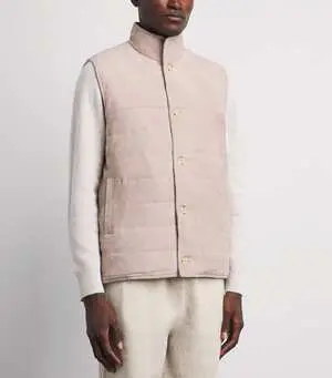 N.peal Reversible Organic Cashmere-suede Gilet