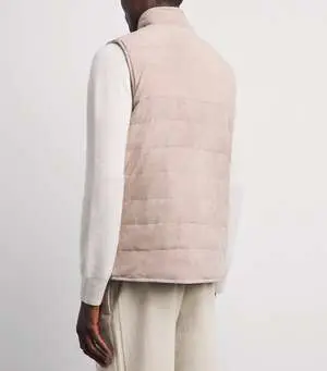N.peal Reversible Organic Cashmere-suede Gilet