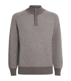 N.peal Organic Cashmere Button-up Sweater - Brown